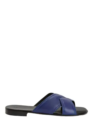 GIUSEPPE ZANOTTI Flavio Leather Sandals - Blue