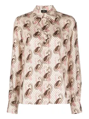 Etro Paisley-print Silk Shirt - Neutrals