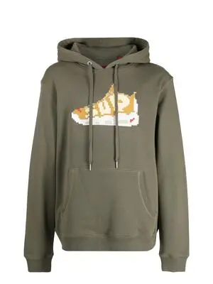 MOSTLY HEARD RARELY SEEN Sneaker-print Cotton Hoodie - Green