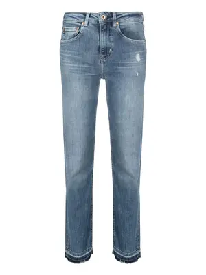 Ag Girlfriend Tapered Jeans - Blue