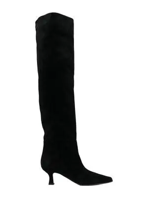 3JUIN Calf Leather Knee-high Boots - Black