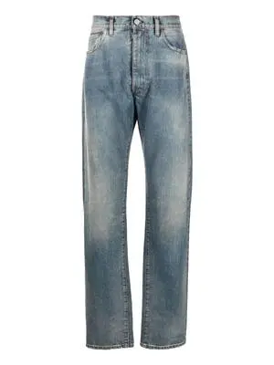 MAISON MARGIELA Distressed Straight-leg Jeans - Blue