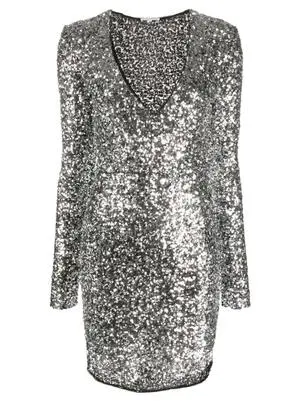 PATRIZIA PEPE Patrizia Pepe V-Neck Sequined Mini Dress