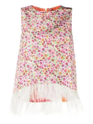 La DoubleJ Floral-print Sleeveless Blouse - Pink