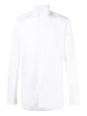 TOM FORD Pleated-bib Cotton Shirt - White