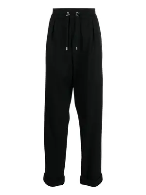Balmain Drawstring Tapered Track Pants - Black