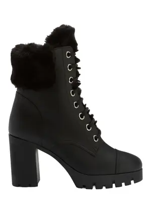 GIUSEPPE ZANOTTI 90mm Moyra Leather Boots - Black