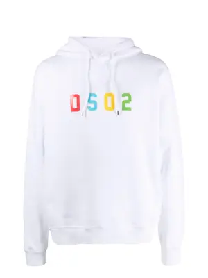 Dsquared2 Logo-print Cotton Hoodie - White