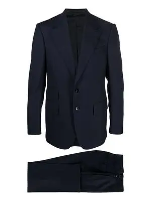 TOM FORD Single-breasted Wool Suit - Blue