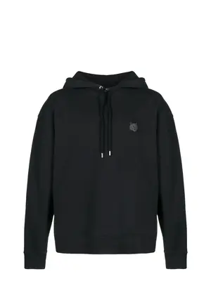 Maison Kitsuné Fox-motif Cotton Hoodie - Black