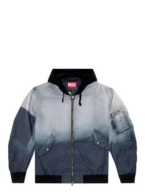 DIESEL® J-common Hooded Bomber Jacket - Blue