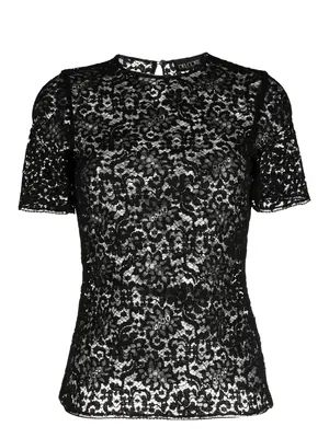 DEL CORE Del Core Floral-Lace Short-Sleeved T-Shirt