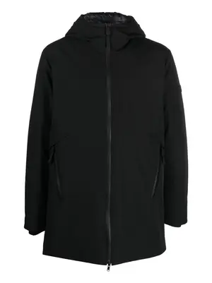 Peuterey Logo-patch Hooded Coat - Black