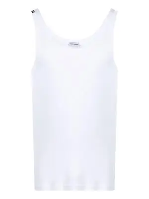Dolce & Gabbana Marcello Ribbed-knit Tank Top - White