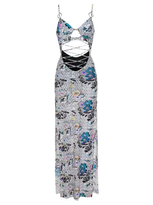 AMIR SLAMA Amir Slama Graphic-Print Maxi Dress