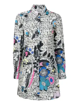 AMIR SLAMA Graphic-print Long-sleeve Shirt - Multicolour