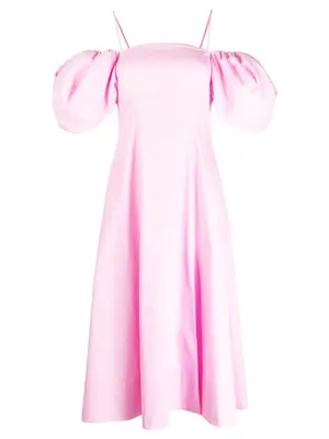 REJINA PYO Oksana Puff-sleeve Cotton Dress - Pink