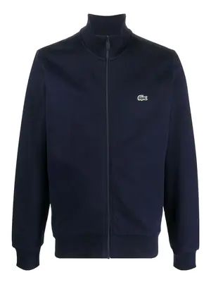 Lacoste High-neck Zip-up Sweatshirt - Blue