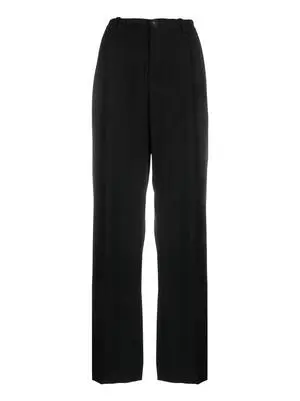 Vince Inverted-pleat Wide-leg Trousers - Black