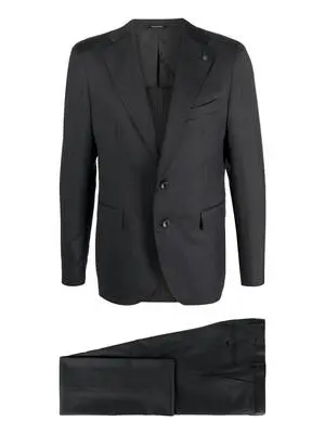 Tagliatore Single-breasted Virgin Wool Suit - Grey