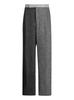 Thom Browne Two-tone Wool Wide-leg Trousers - Grey