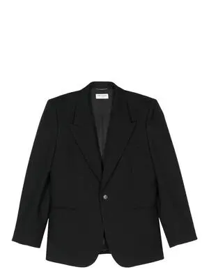 Saint Laurent Virgin Wool Blazer - Black