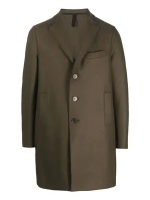 Harris Wharf London Harris Wharf London Single-Breasted Virgin-Wool Coat Green