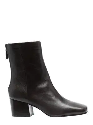 LEMAIRE 60mm Leather Ankle Boots - Brown
