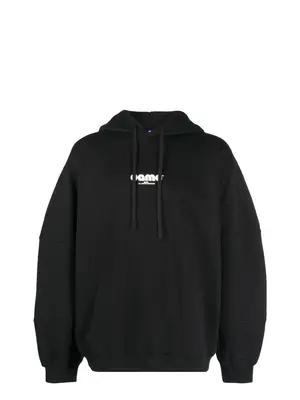 OAMC Logo-patch Cotton Hoodie - Black