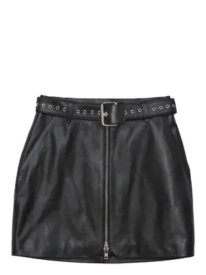 ANINE BING Ana Leather Skirt - Black