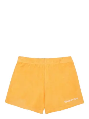 SPORTY & RICH Ny Tennis Club Cotton Shorts - Yellow