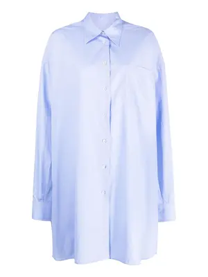 MAISON MARGIELA Longline Poplin Shirt - Blue