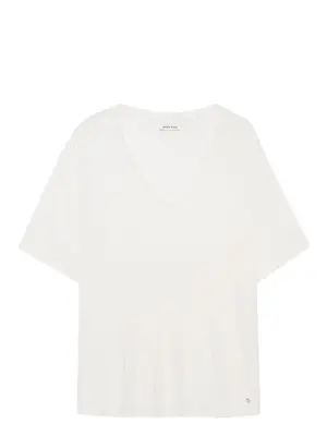 ANINE BING V-neck Short-sleeve T-shirt - White