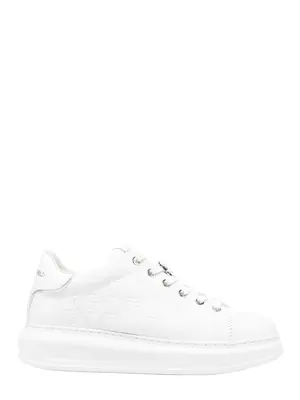 Karl Lagerfeld Debossed Monogram Low-top Sneakers - White