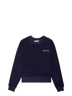 SPORTY & RICH Ny Tennis Club Terry Sweatshirt - Blue