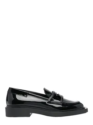 3JUIN Square-toe 35mm Leather Loafers - Black