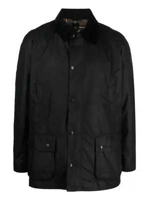 Barbour Collared Wax Jacket - Black