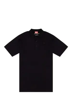 DIESEL® T-vort-megoval-d Cotton Polo Shirt - Black