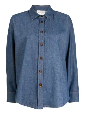 FORTE_FORTE Forte Forte Spread-Collar Chambray Shirt