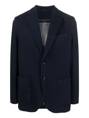 CIRCOLO 1901 Single-breasted Cotton-blend Blazer - Blue