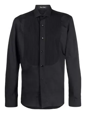 Philipp Plein Tie Cotton Shirt - Black