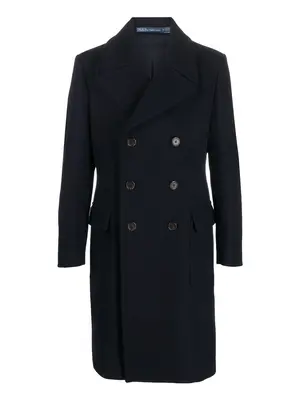 Polo Ralph Lauren Double-breasted Wool-blend Coat - Blue