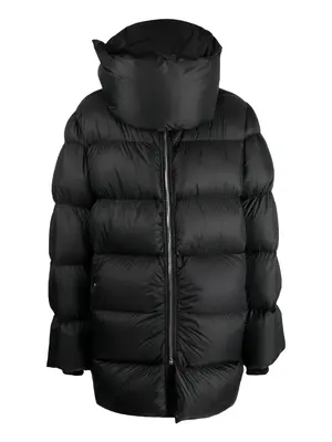 Rick Owens High-neck Puffer Coat - Black