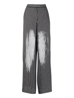 MICHAEL KORS Striped Wide-Leg Trousers