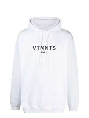 VTMNTS Logo-print Drawstring Hoodie - White