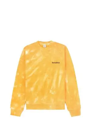 SPORTY & RICH Logo-embroidered Tie-dye Sweatshirt - Yellow