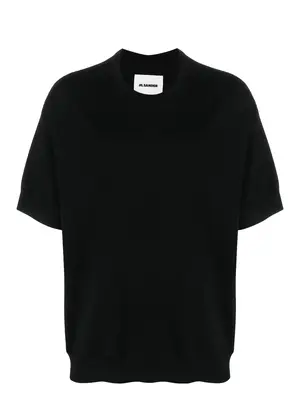 JIL SANDER Short-sleeve Wool T-shirt - Black