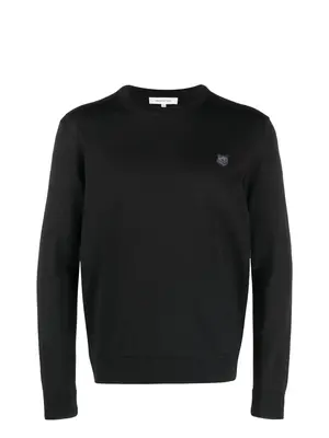 Maison Kitsuné Logo Appliqué Jumper - Black