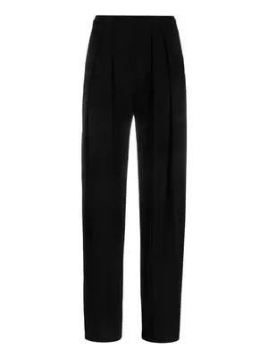 Norma Kamali High-waisted Tapered Trousers - Black