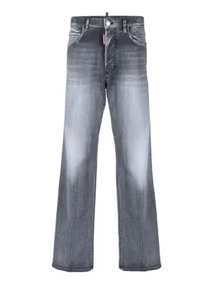 Dsquared2 High-rise Straight-leg Jeans - Black